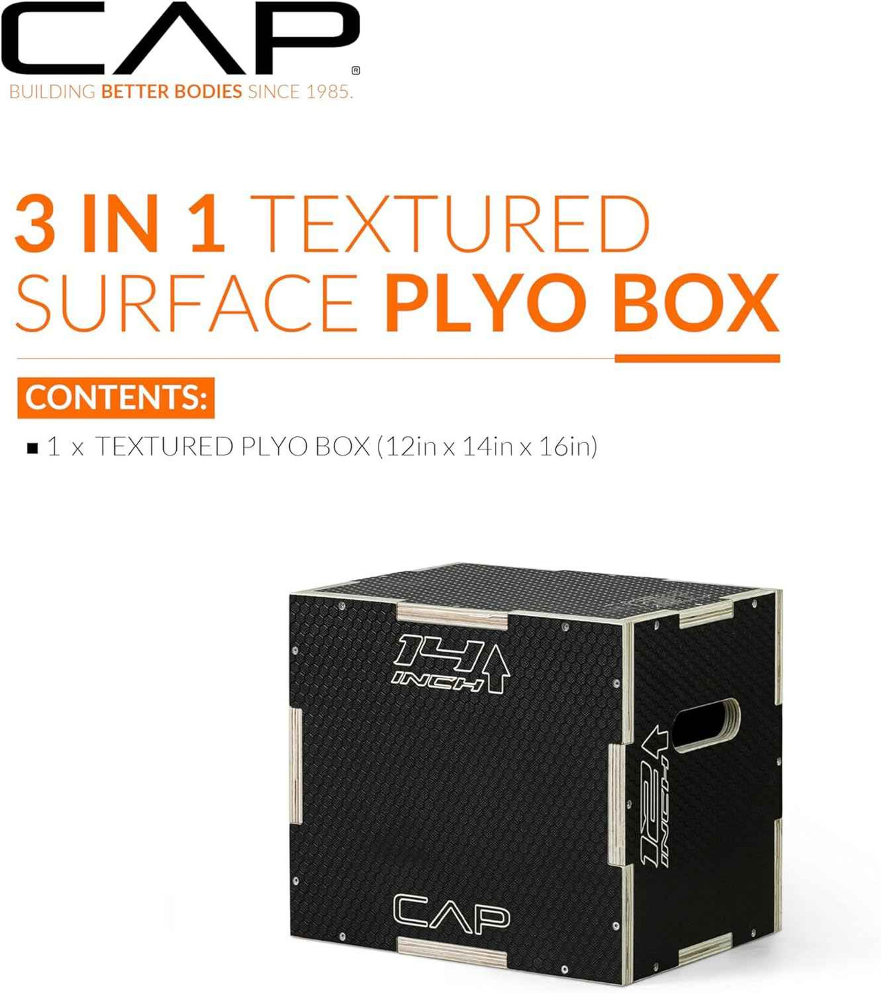 CAP Barbell 3-in-1 Plyometric Box | Multiple Sizes Non-Slip