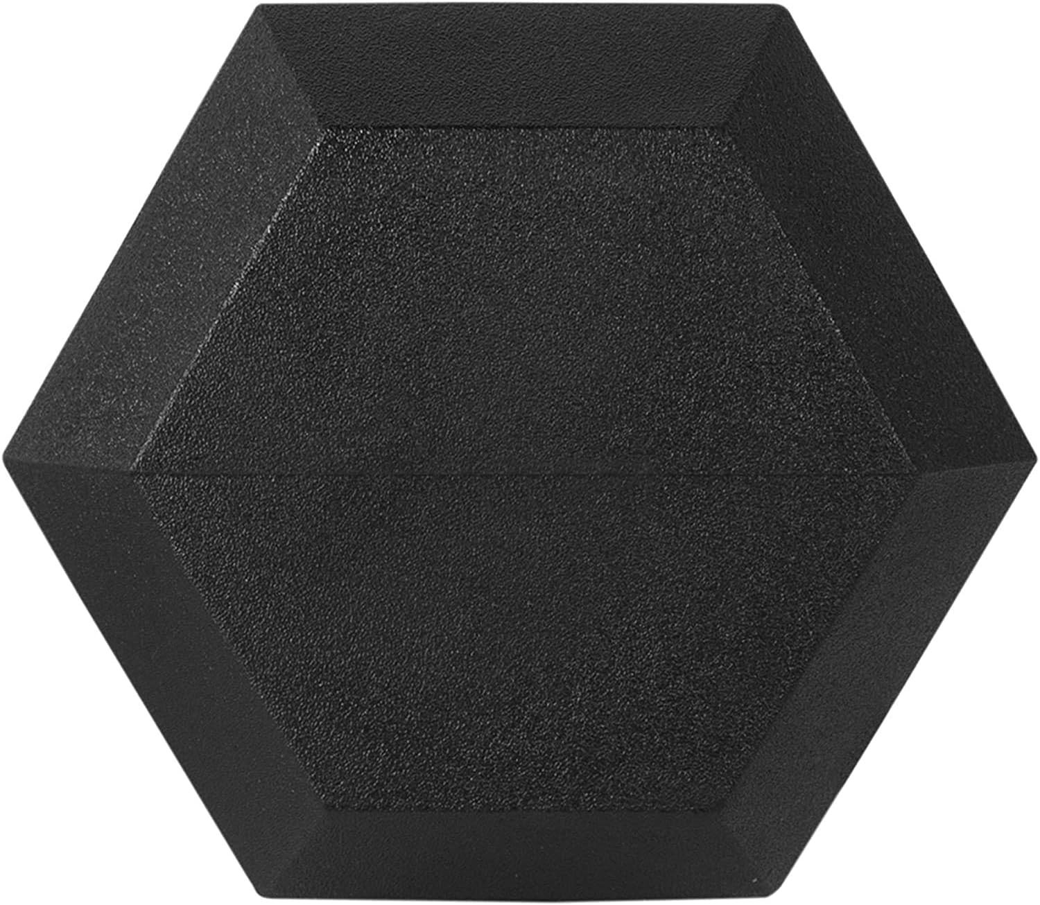 5-25Lb Rubber Hex Dumbbell Set with Rack, Multiple Color