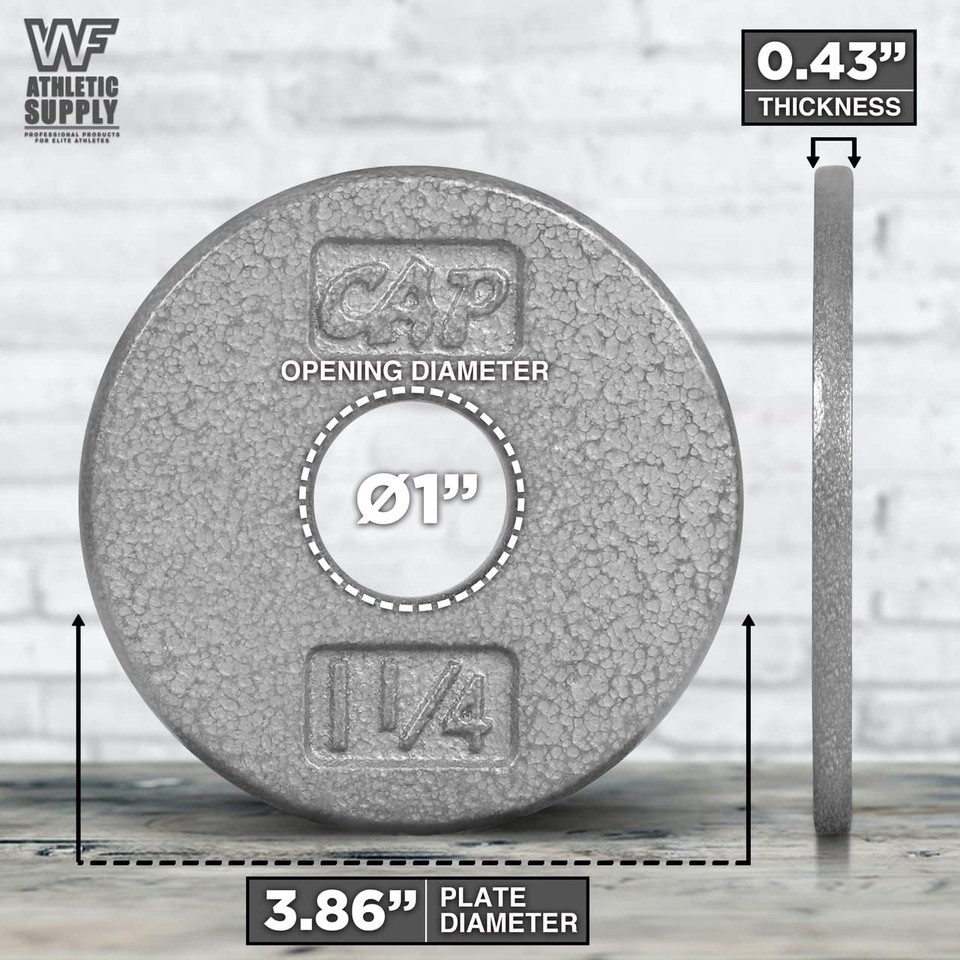 Grey Solid Cast Iron Weight Plates - WF Athletic Supply
