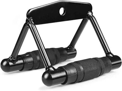 CAP Barbell Double D Handle with Rubber Grips, Black
