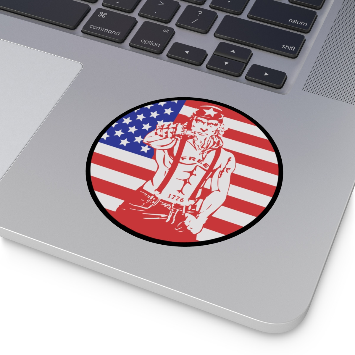 Rogue Uncle Sam - Round Vinyl Sticker - The Relentless Patriots