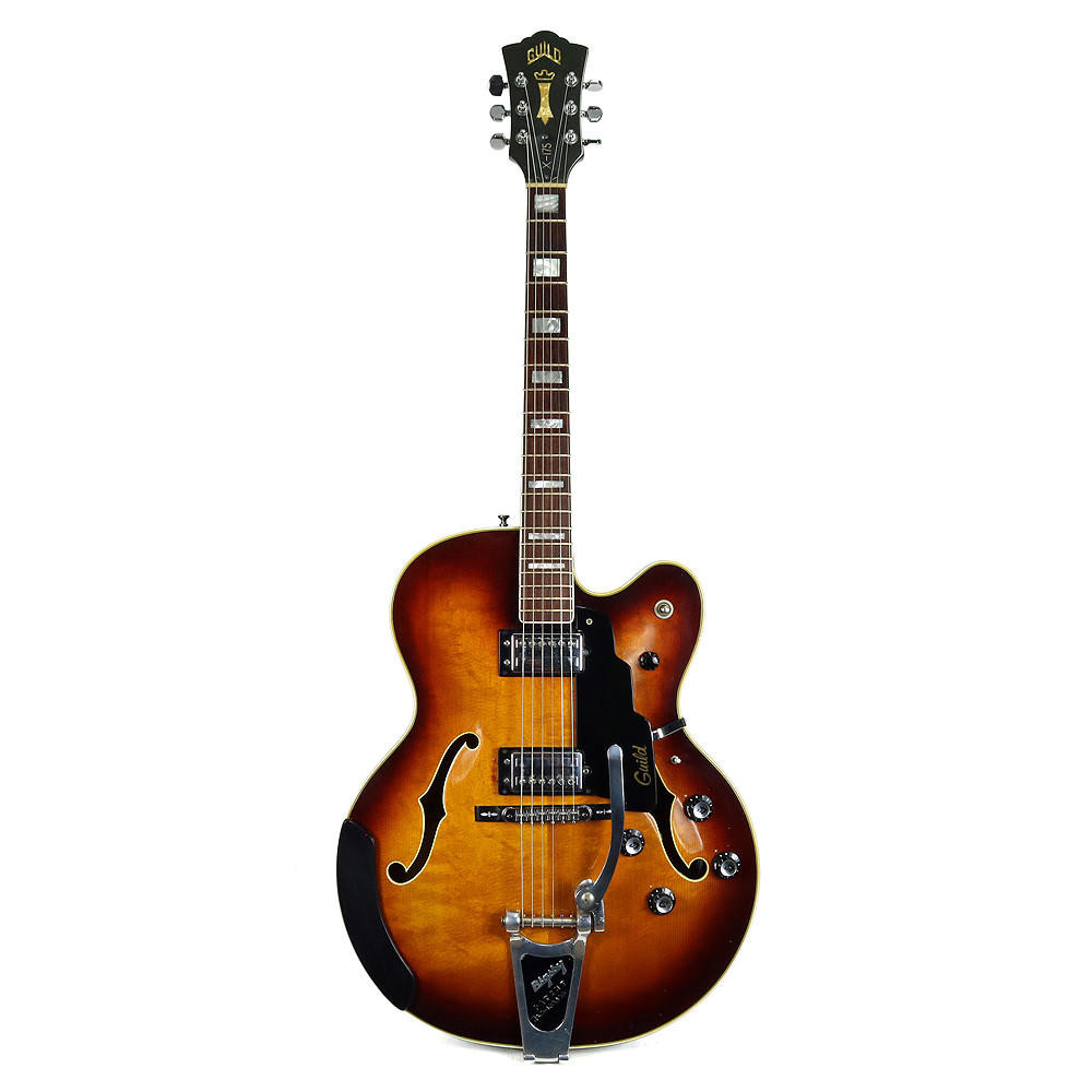 Vintage 1977 Guild X-175 Electric Guitar Sunburst Finish | Cream City Music