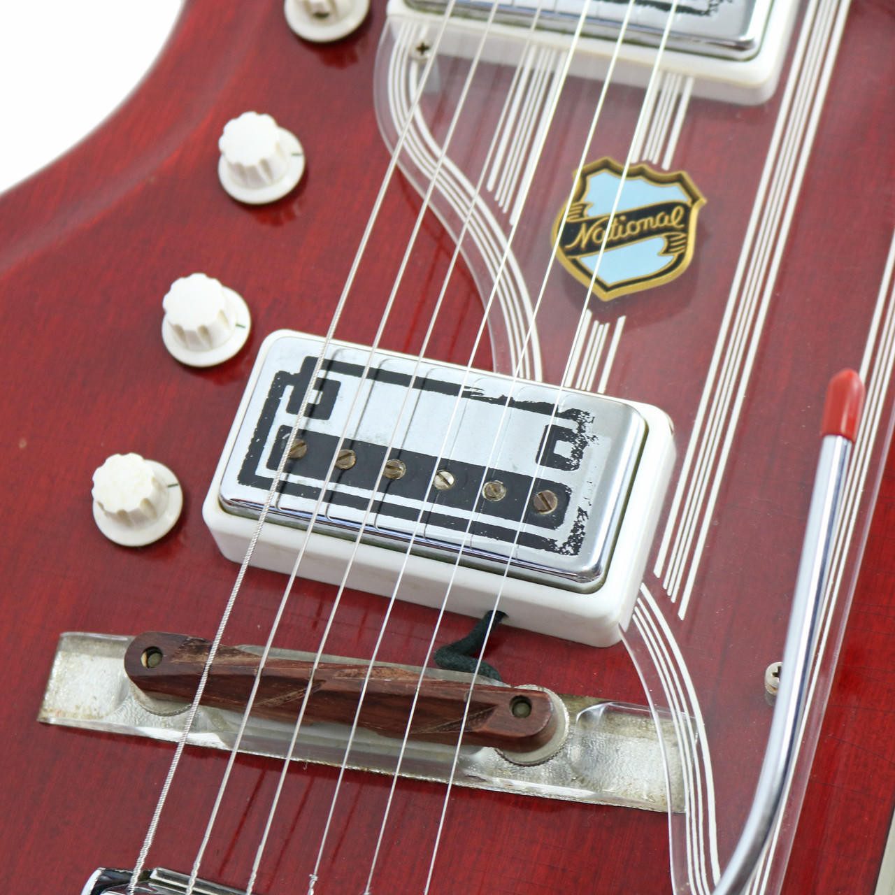 Vintage 1964 National Val Pro Westwood 77 Map Guitar Cherry | Cream ...