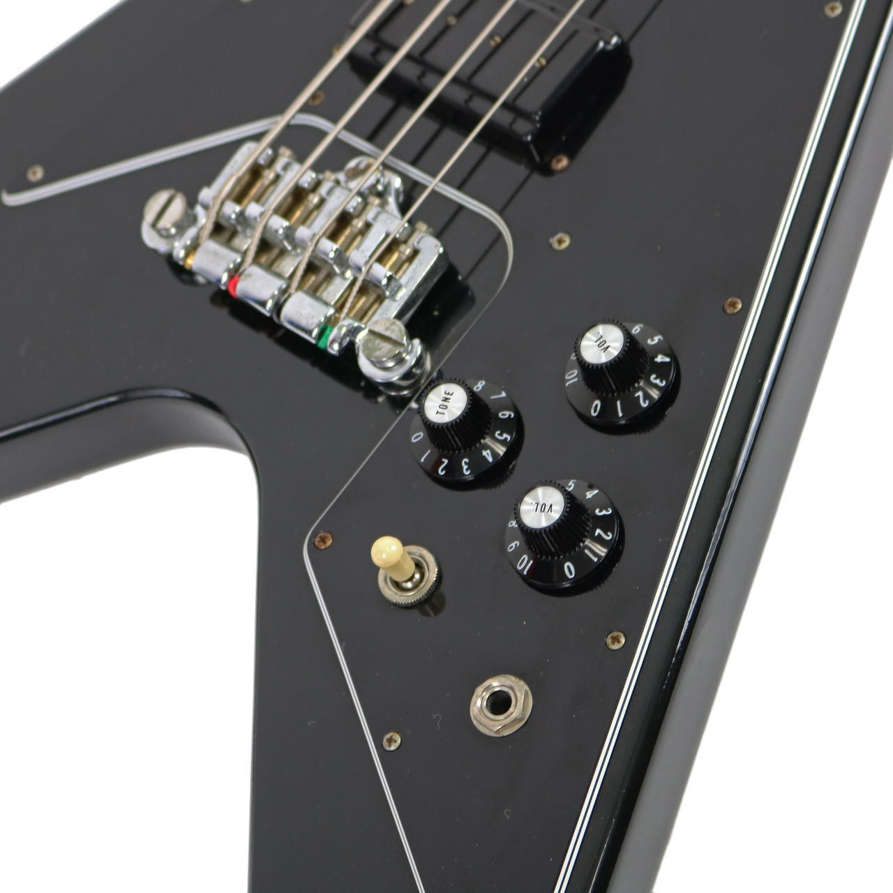 Vintage 1981 Gibson Flying V Electric Bass Guitar Ebony Finish | Cream ...