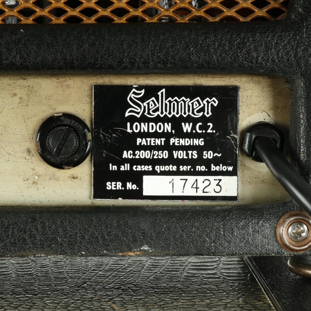 Vintage Selmer Treble N Bass Fifty 50W Tube Amp Head & Goliath Cabinet ...