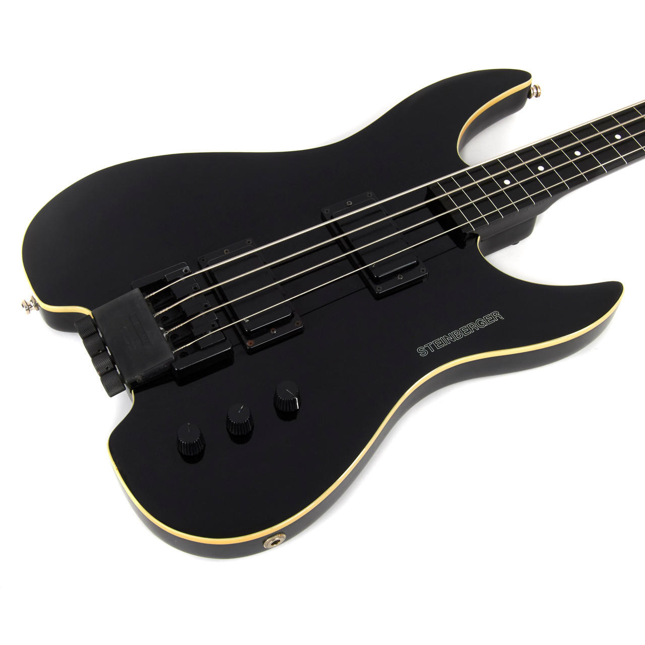 Vintage Used Steinberger XM-2 Fretless Bass Black 1987 | Cream City Music
