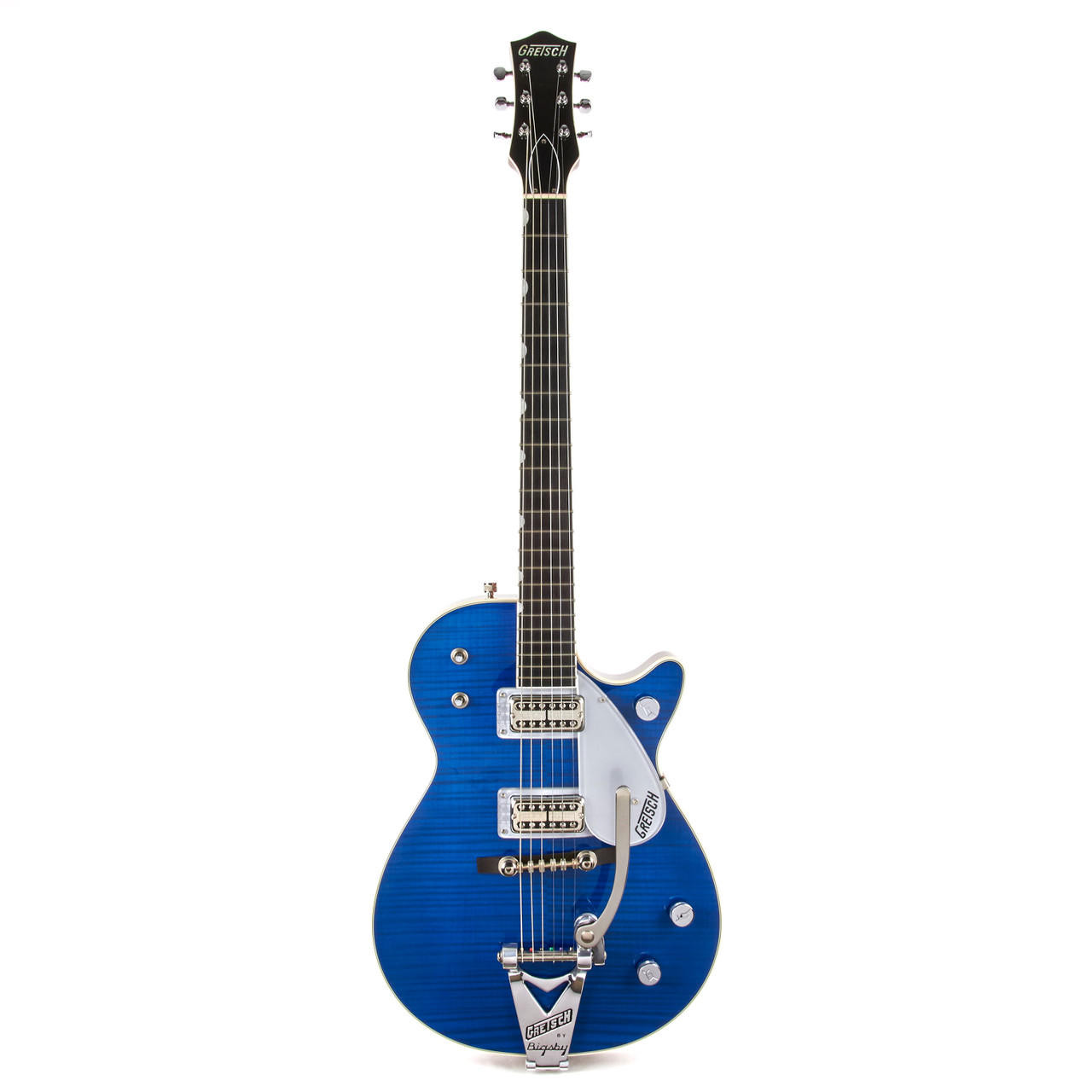 Used Gretsch FSR G6128T Duo Jet Blue Flame Top 2013 | Cream City Music
