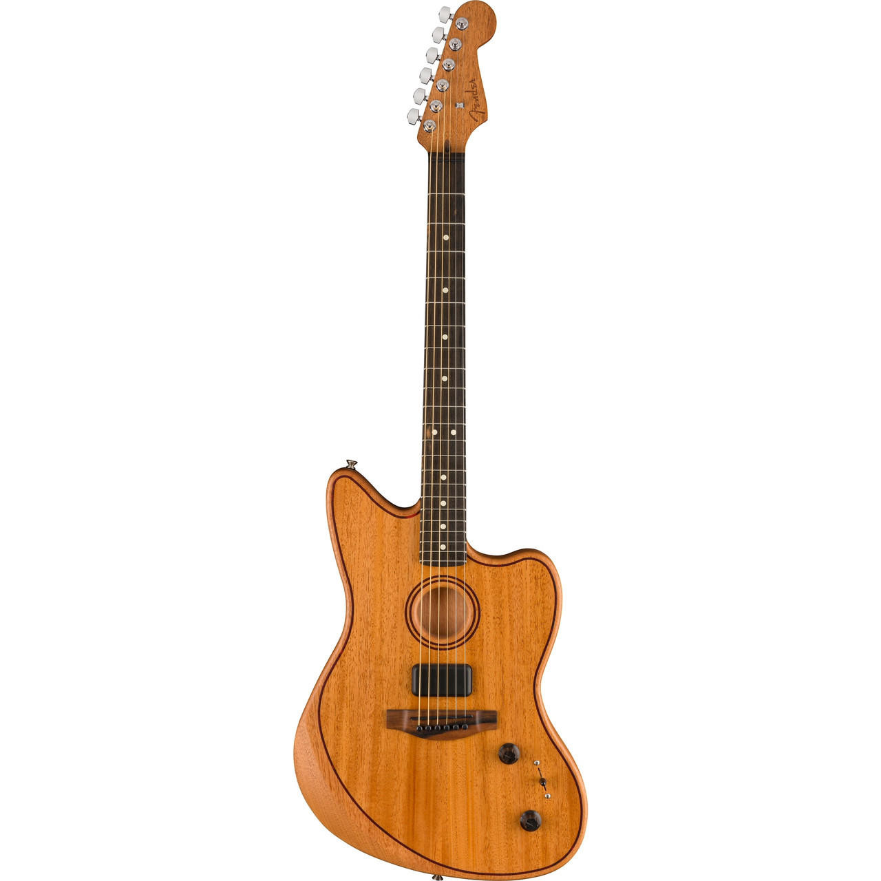 Fender American Acoustasonic Jazzmaster All-Mahogany - Natural | Cream ...