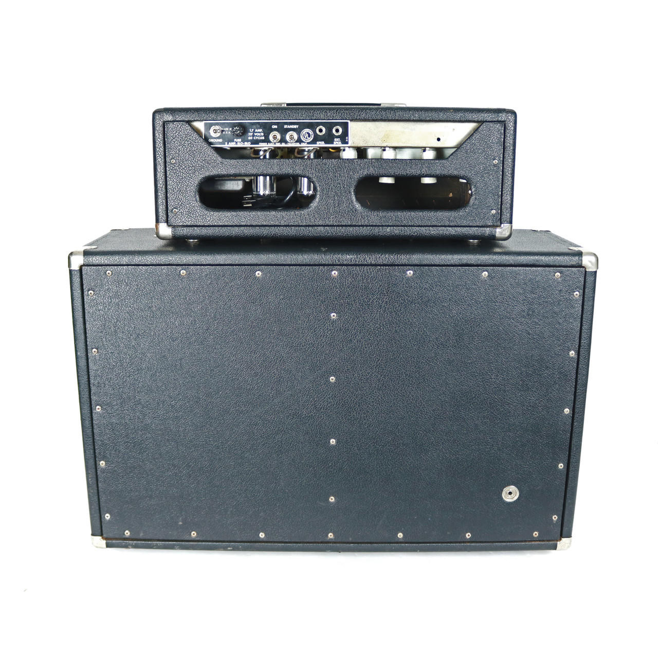 Vintage Fender Bassman 50W 2x12 Tube Piggyback Amp 6G6-B Tuxedo 1965 ...