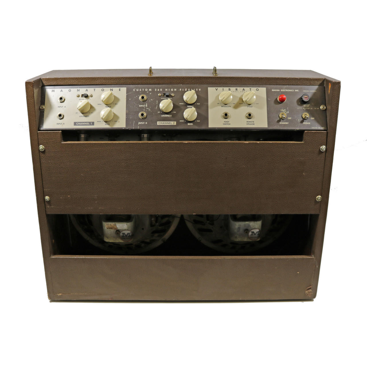 Vintage Magnatone Custom 260 35W 2x12 Tube Combo Amp 1959 | Cream City ...