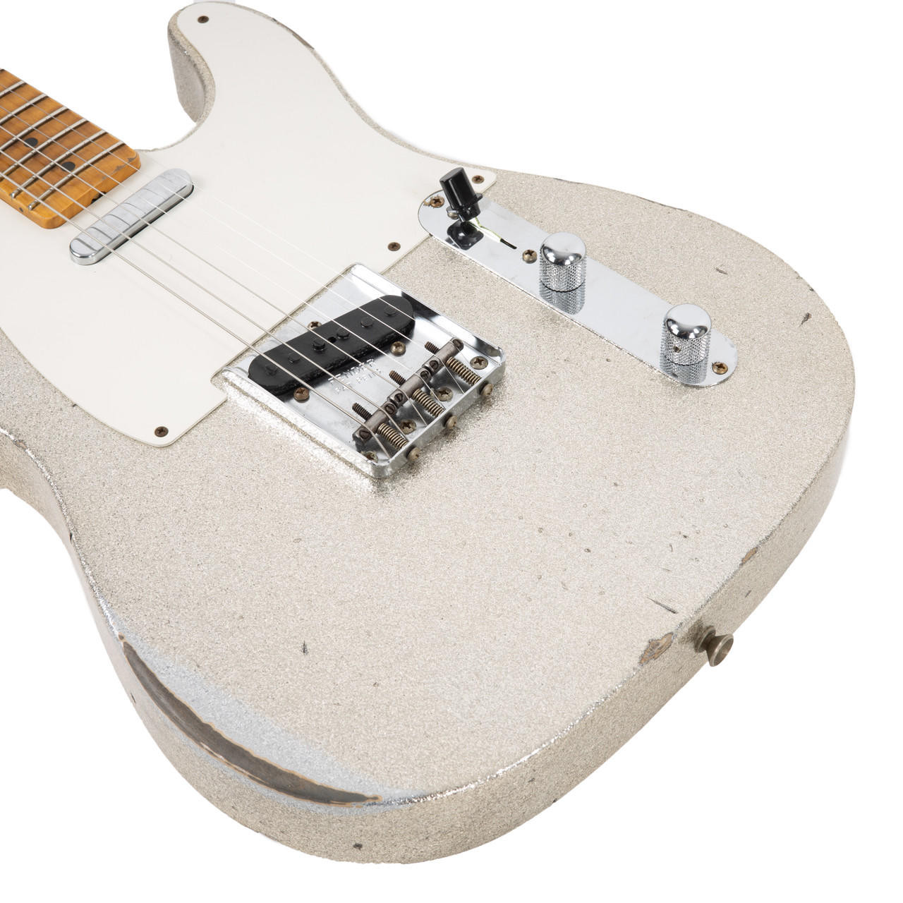 Fender Custom Shop 1955 Telecaster Relic - Aged Silver Sparkle | Cream ...