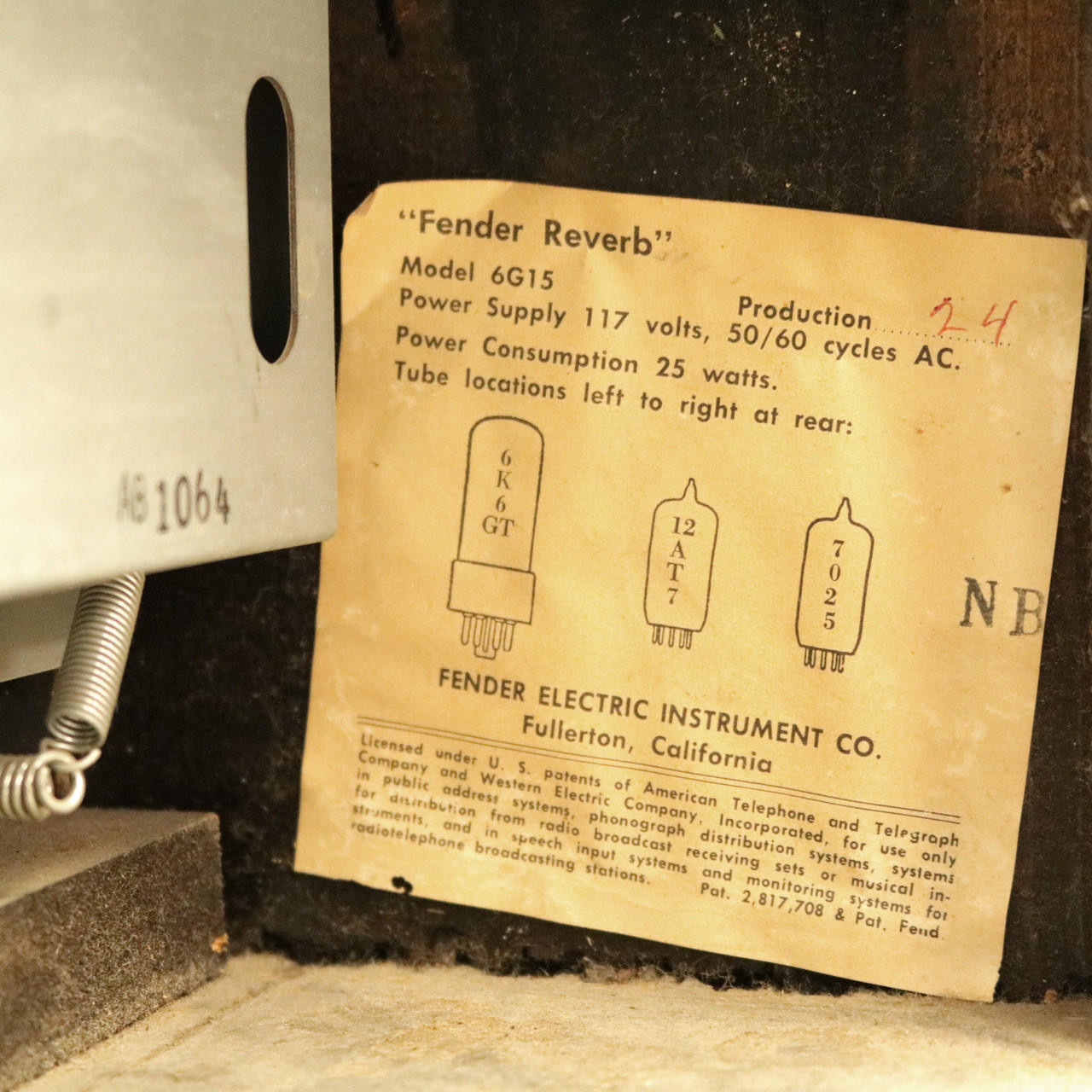 Vintage Fender Tube Reverb Unit Blonde 1964 | Cream City Music