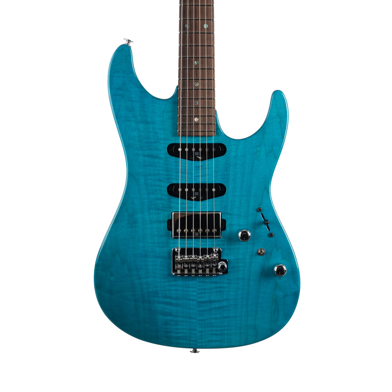 Ibanez MMN1 Martin Miller Signature - Transparent Aqua Blue | Cream ...