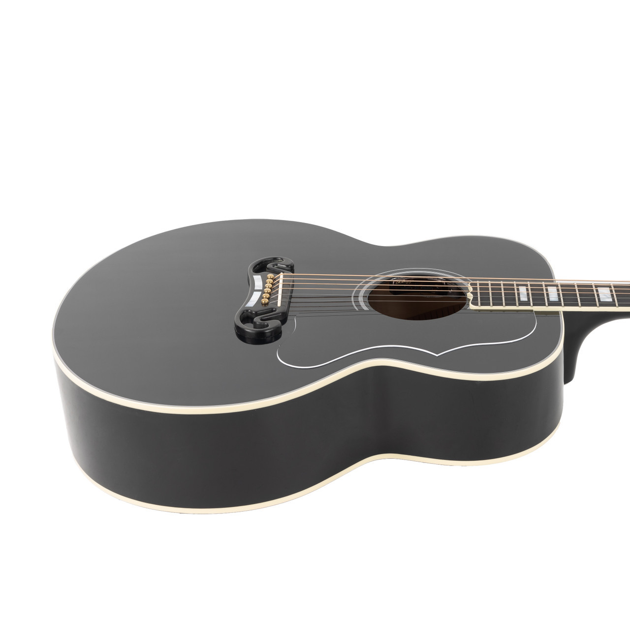 Gibson Custom SJ-200 Custom Acoustic Electric - Ebony | Cream City Music