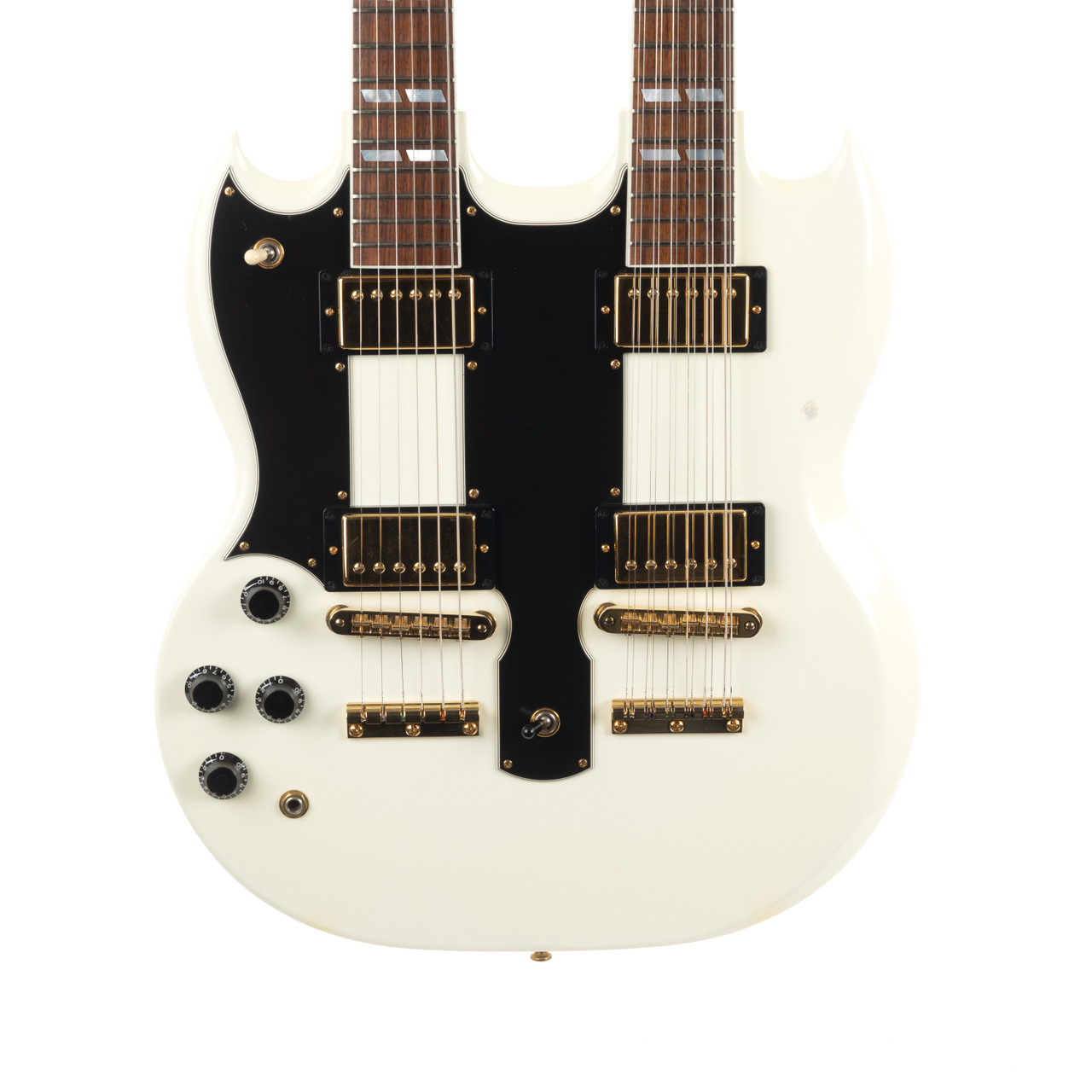Used Gibson Custom EDS-1275 Double Neck Left Handed White 2004 | Cream ...