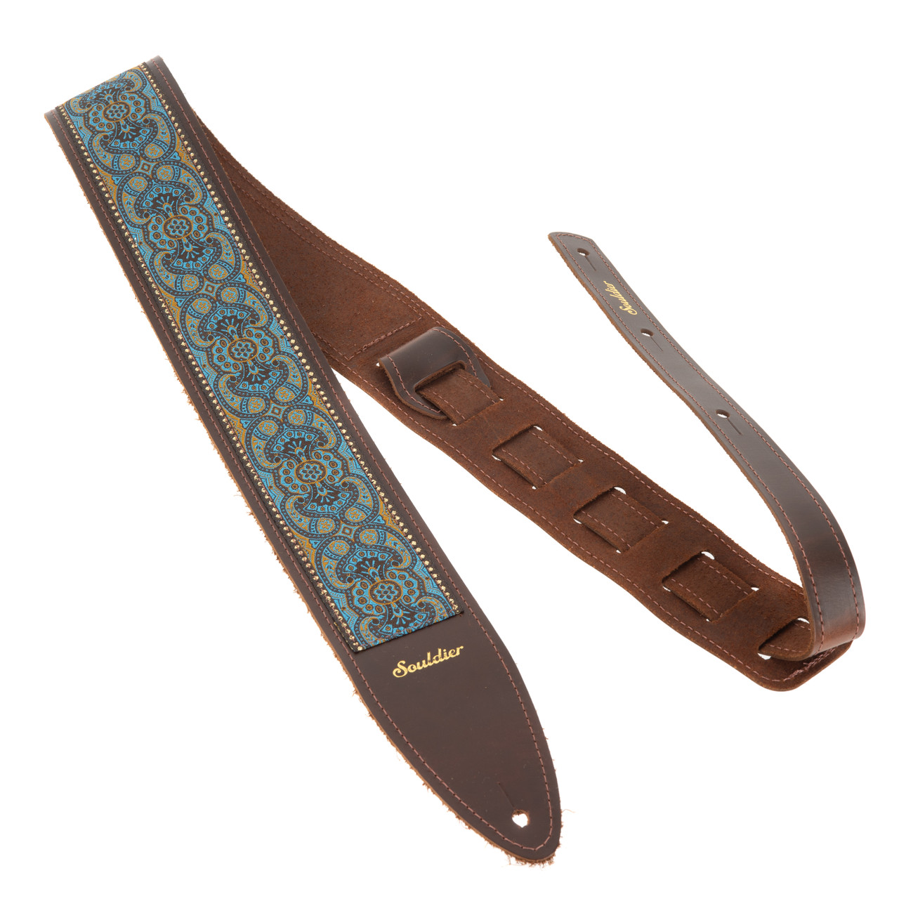 Souldier Torpedo 2.5" Guitar Strap - "Arabesque" Turquoise | Cream City ...