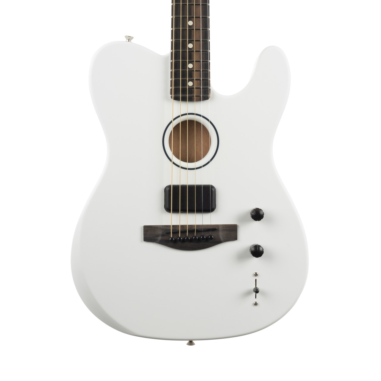 Fender FINNEAS American Acoustasonic Telecaster Ebony - Satin Arctic ...