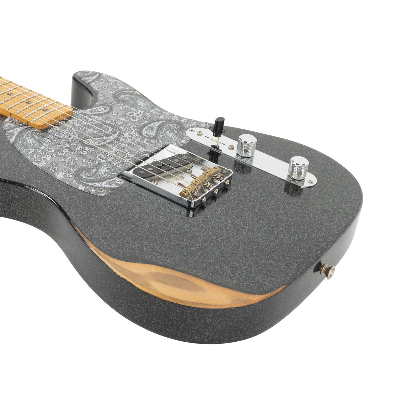 Used Fender Brad Paisley Road Worn Esquire Black Sparkle 2020 | Cream ...