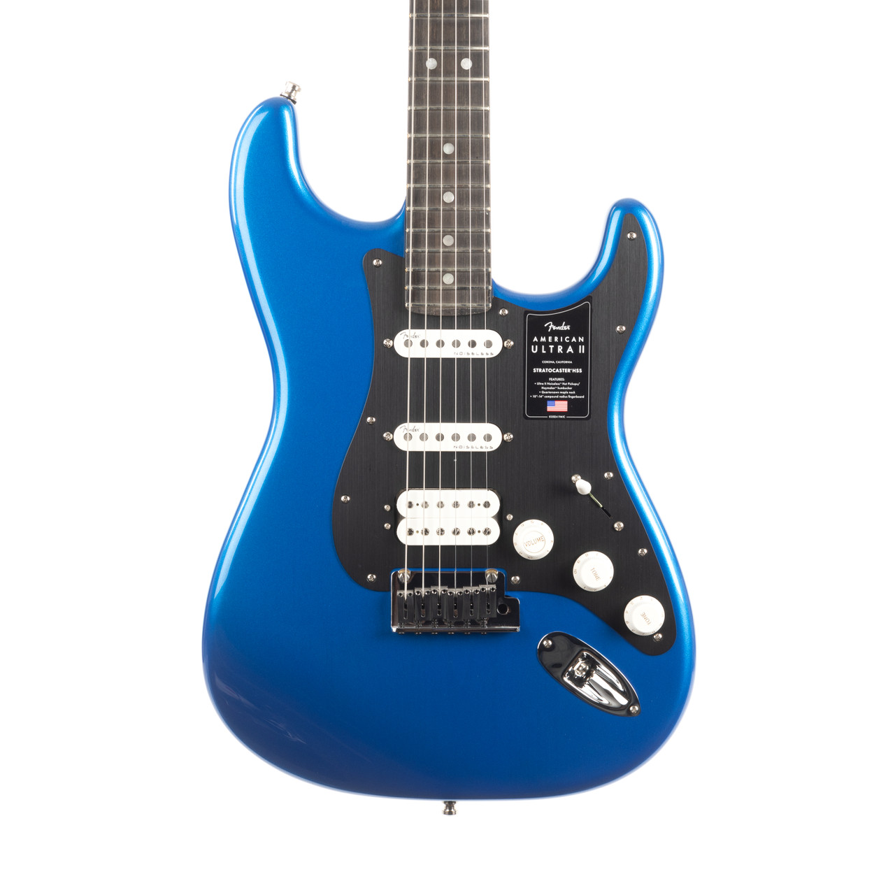 Fender American Ultra II Stratocaster HSS Ebony - Noble Blue | Cream ...