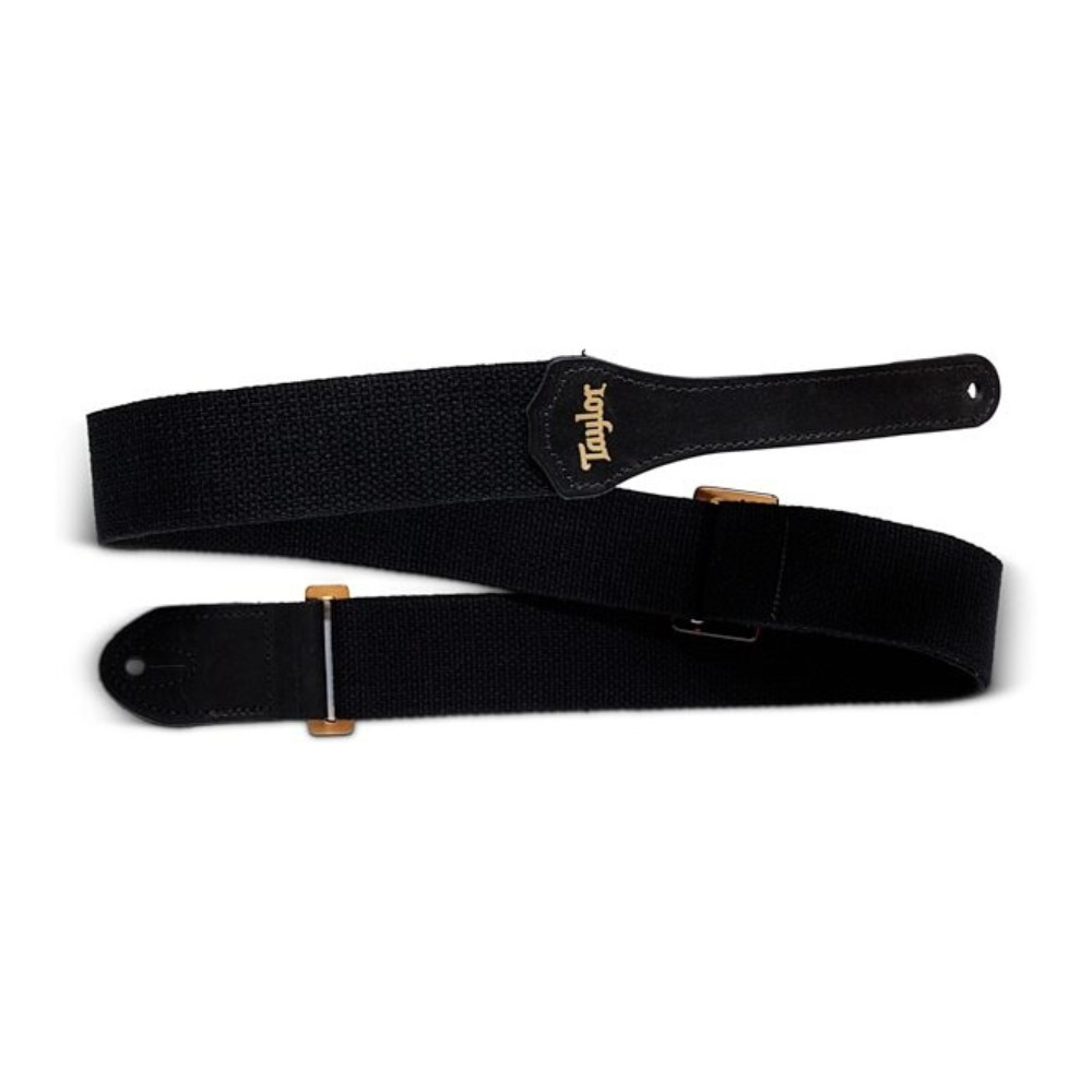 Taylor GS Mini Guitar Strap - Black with Amber Buckle | Cream City Music