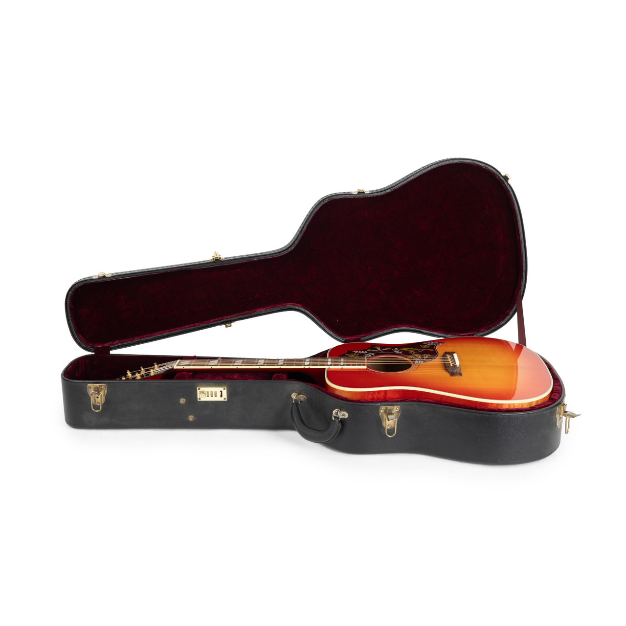 Used Gibson Hummingbird Quilted Maple Cherry Sunburst 2014 - Cream City ...