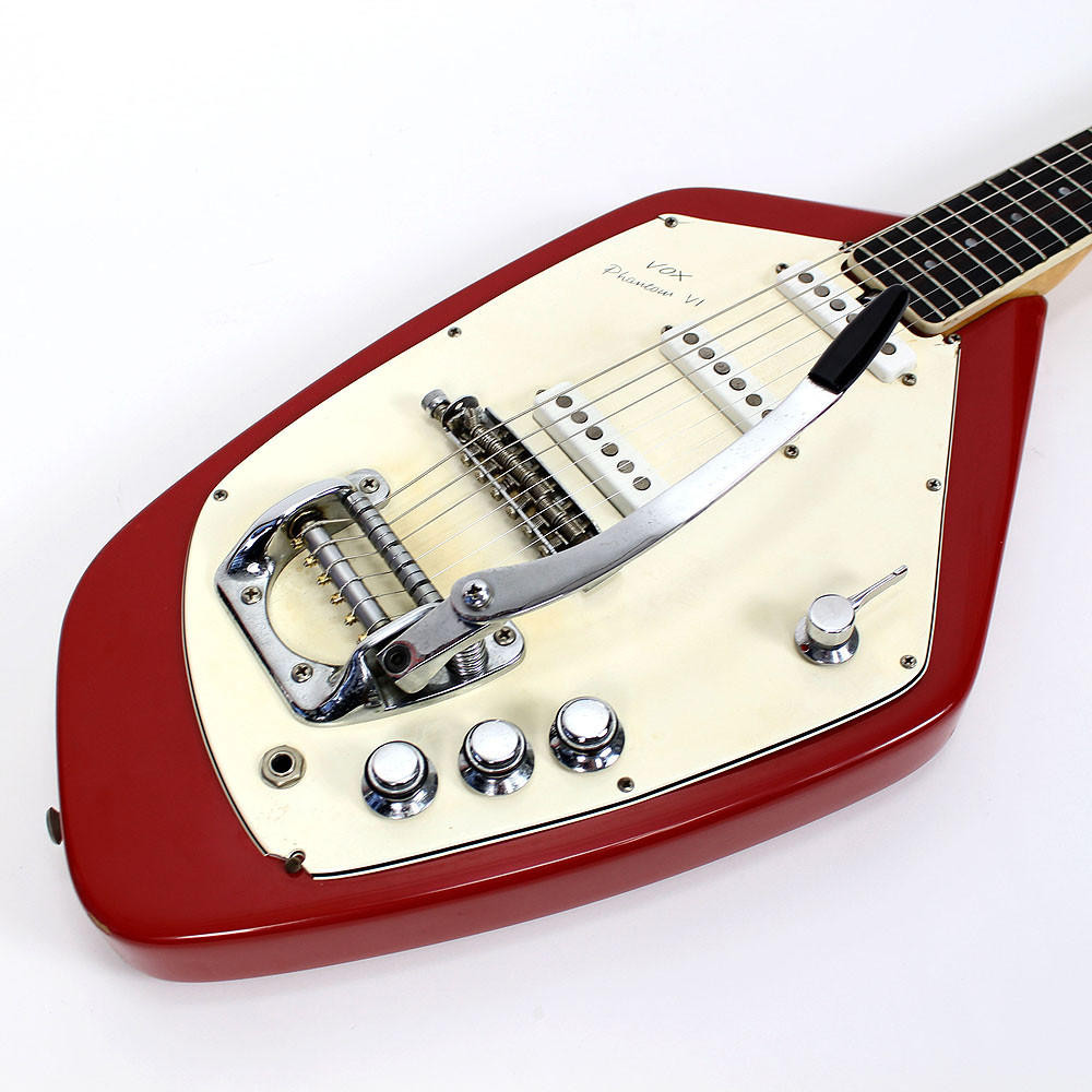 Vintage 1960'S Vox Phantom VI Electric Guitar Red Finish Made In Italy ...