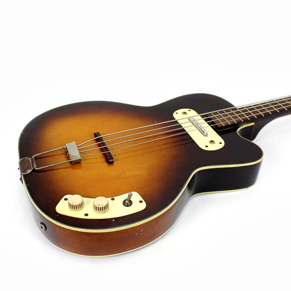 Vintage 1958 Kay K-162 Electric Bass Sunburst Finish | Cream City Music