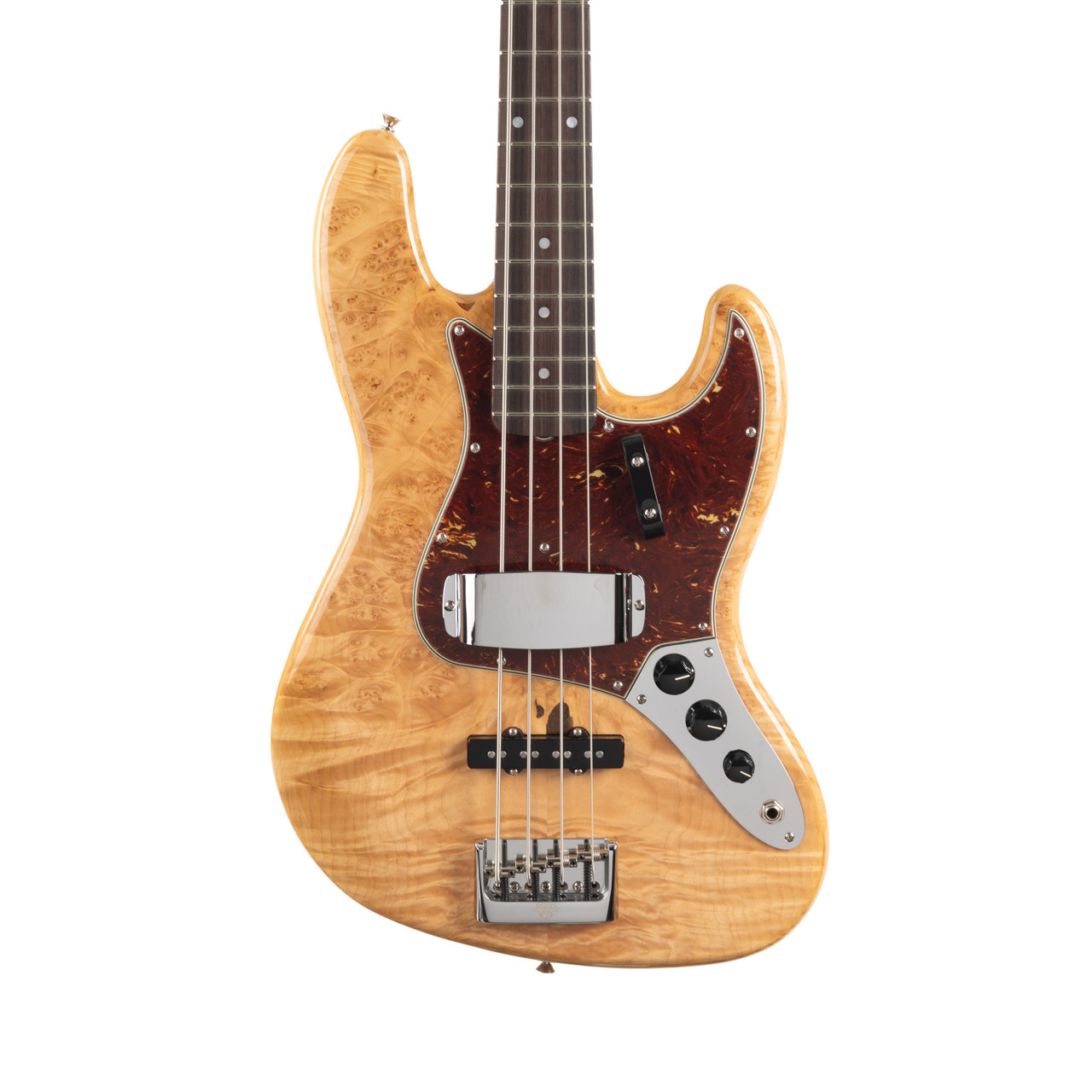 Used Fender Custom Shop Artisan Maple Burl Jazz Bass - Aged Natural ...