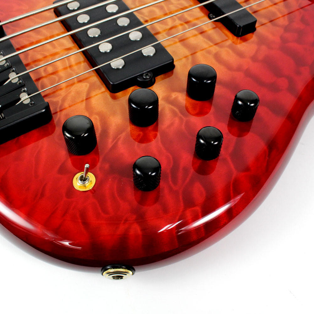 Used Carvin USA Made XB75P 5-String Electric Bass Guitar Cherry Burst ...