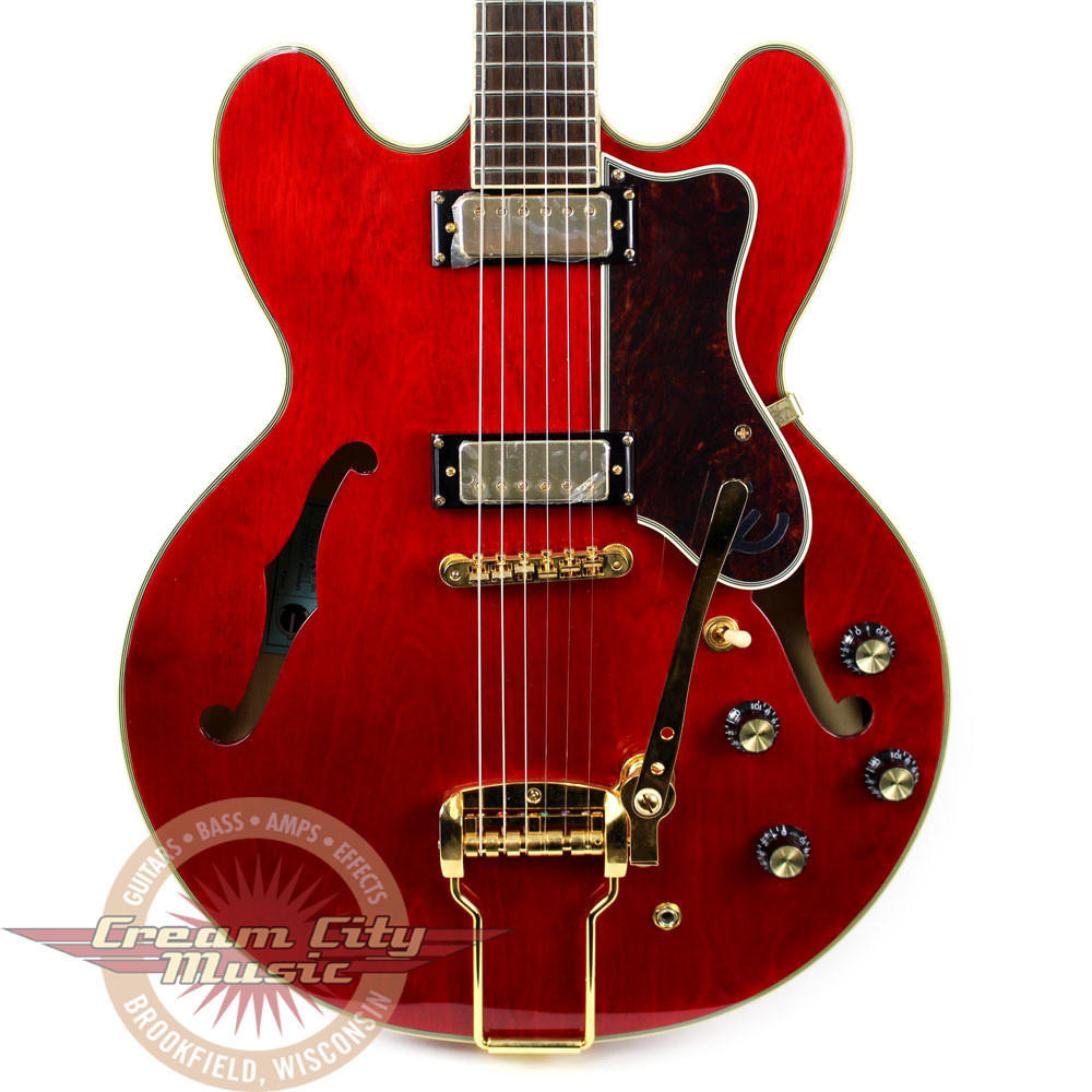 2012 Epiphone Sheraton 1962 E212TV Electric Guitar Red | Cream City Music