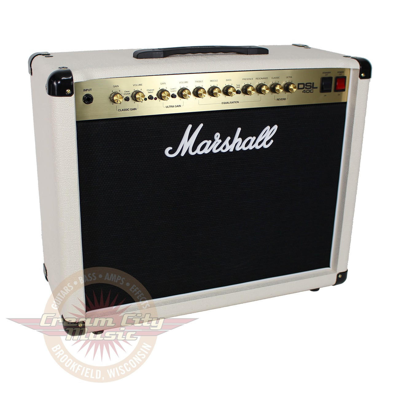 Marshall Limited Edition DSL40C Cream 40W 1x12 Tube Combo Amp | Cream ...