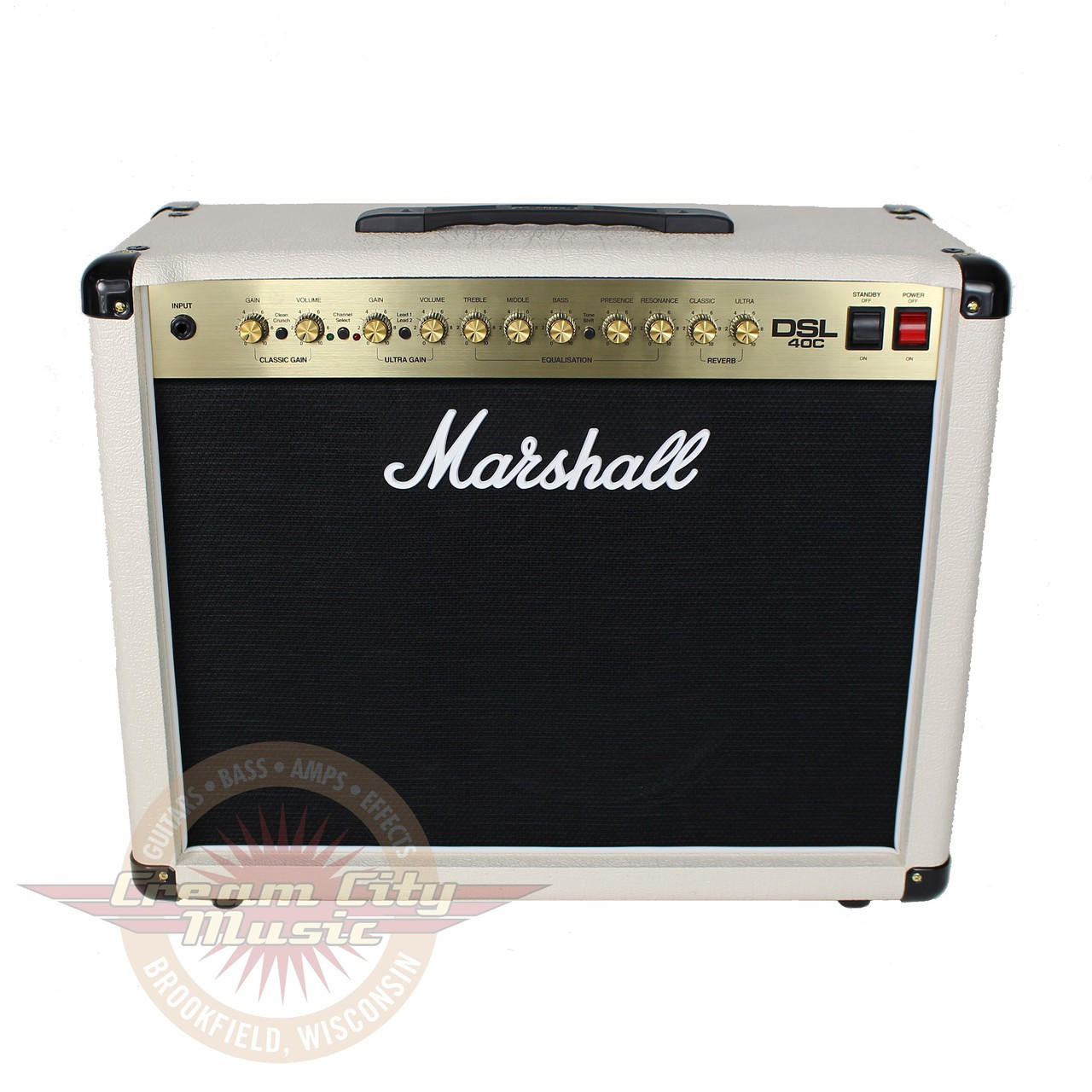 Marshall Limited Edition DSL40C Cream 40W 1x12 Tube Combo Amp | Cream ...