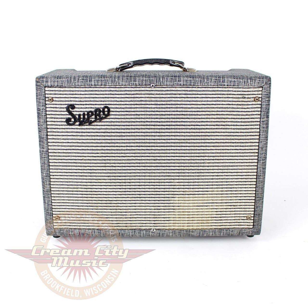 Vintage 1965 Supro S6422TR Tremo-Verb 5W 1x10 Tube Combo Amp | Cream ...