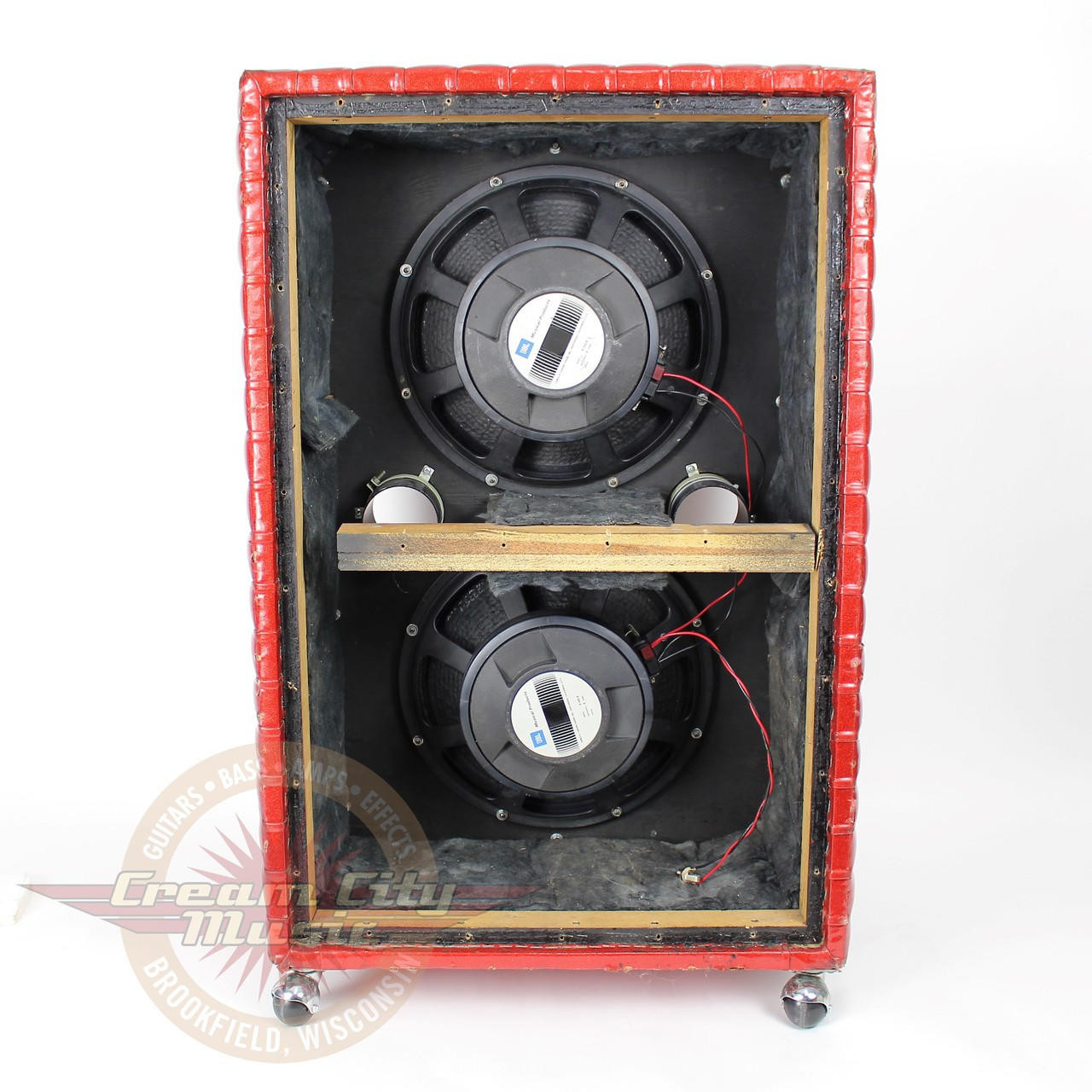 Vintage 1970 Kustom K200B-1 100W 2x15 Guitar Amp Stack Red Tuck & Roll ...