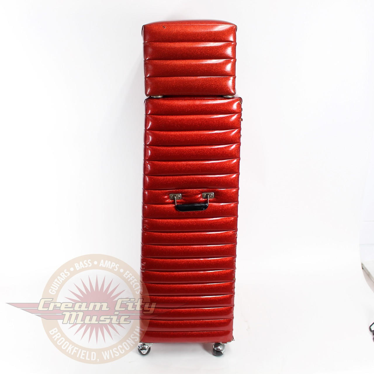 Vintage 1970 Kustom K200B-1 100W 2x15 Guitar Amp Stack Red Tuck & Roll ...