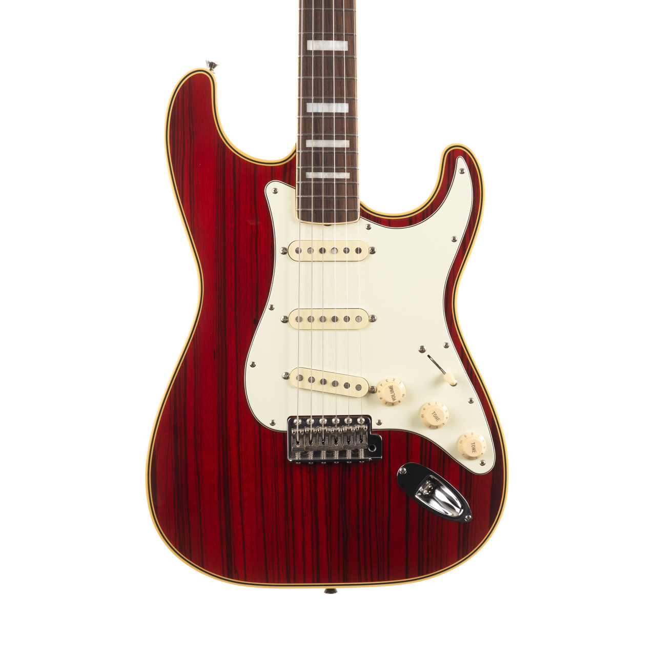 Used Fender 1968 Zebrawood Custom Stratocaster ST68-HO Trans Cherry ...