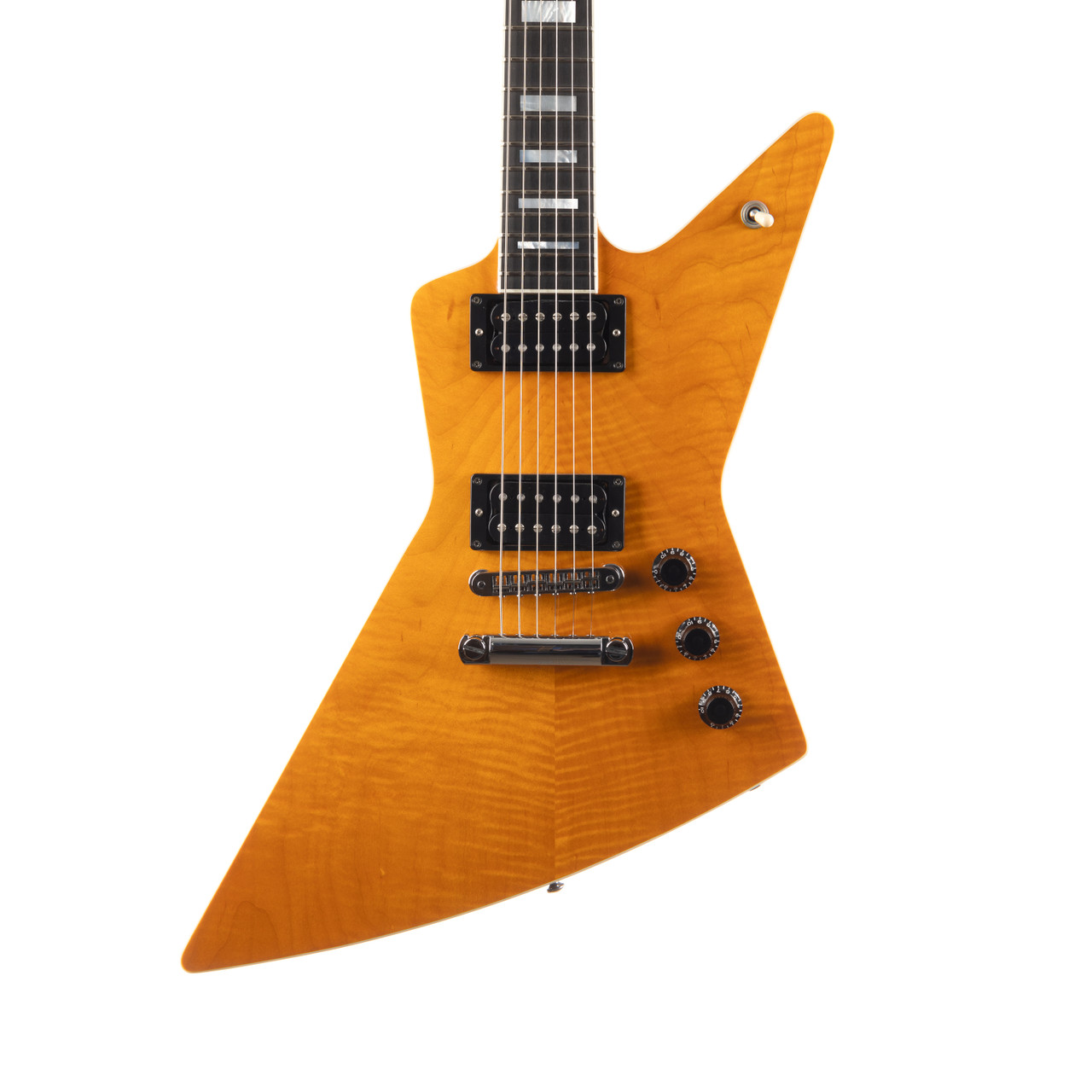 Used Gibson Explorer Pro Flame Maple Natural 2002 | Cream City Music