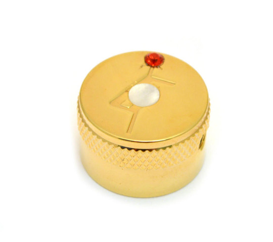 Gretsch Guitar Control Knob Set of 4 "G" Arrow Logo with Faux Ruby Gold ...