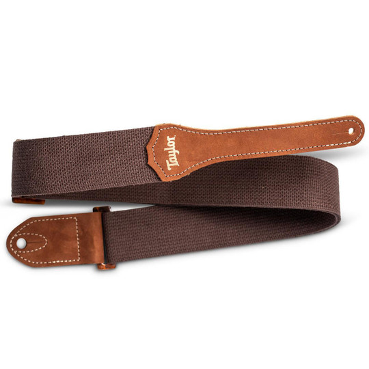 Taylor GS Mini Guitar Strap - Chocolate Brown | Cream City Music