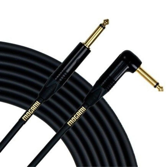 Mogami Gold Series 3' Instrument Cable - Straight to Right Angle ...