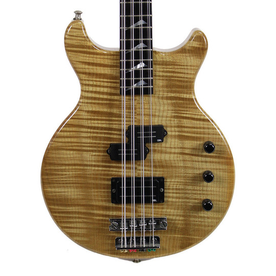 1988 USA Hamer 8-String Short Scale Electric Bass Guitar Natural Flame ...