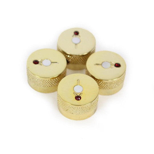 Gretsch Control Knob Set Arrow Logo in Gold with Jewel | Cream City Music