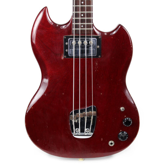 1972 Guild JS Bass I Electric Bass Guitar in Cherry | Cream City Music