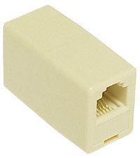 RJ12 Coupler to Join & Extend 6-Pin Telephone Line Cords