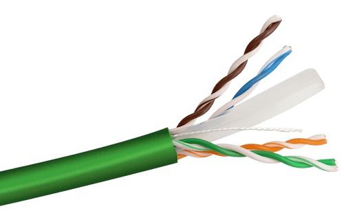 305m Reel in Box of Cat6 UTP Solid Green Cable | Access Communications