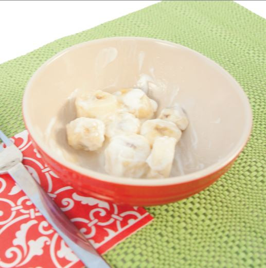 Free Banana Sour Cream Salad Visual Recipe