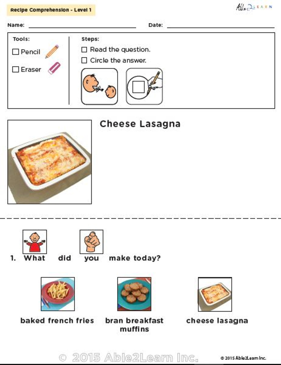 Free Cheese Lasagna Visual Recipe