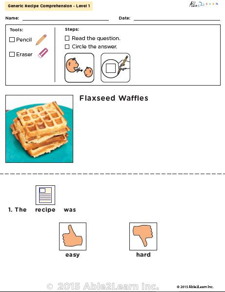 Free Flaxseed Waffles Visual Recipe