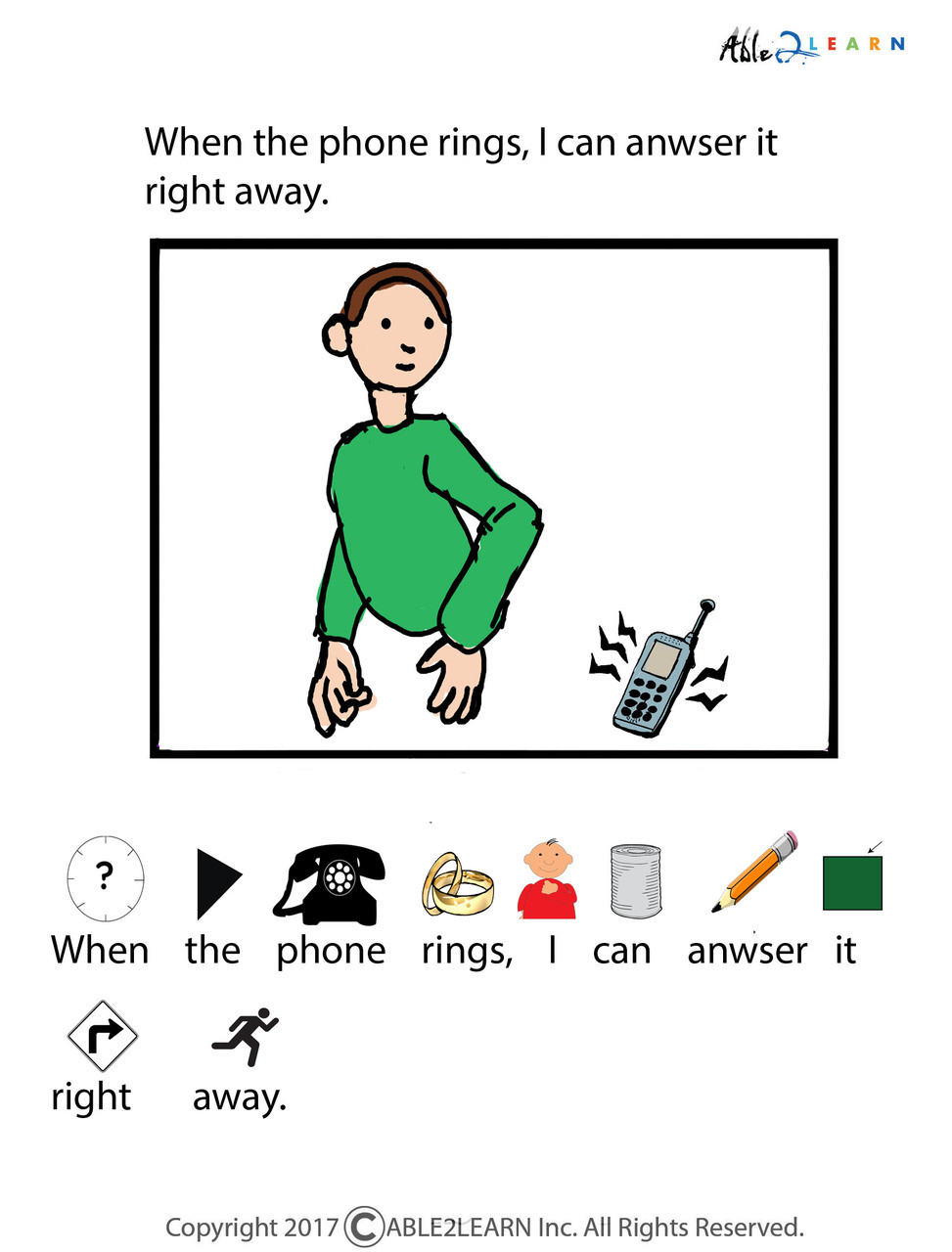 Free I Can Answer The Phone Social Story