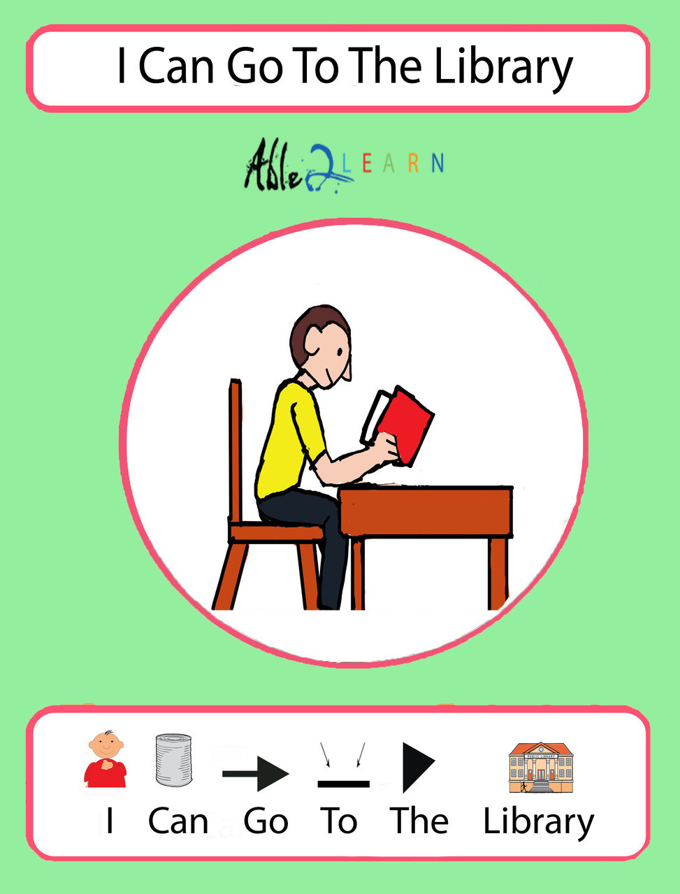 Free I Can Go To The Library Social Story